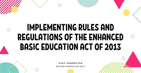 Implementing Rules And Regulations Of The Enhanced Basic Education Act