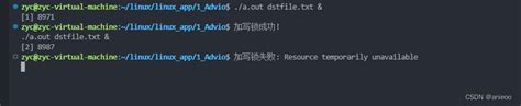 Linux文件锁的使用linux 文件锁 Csdn博客