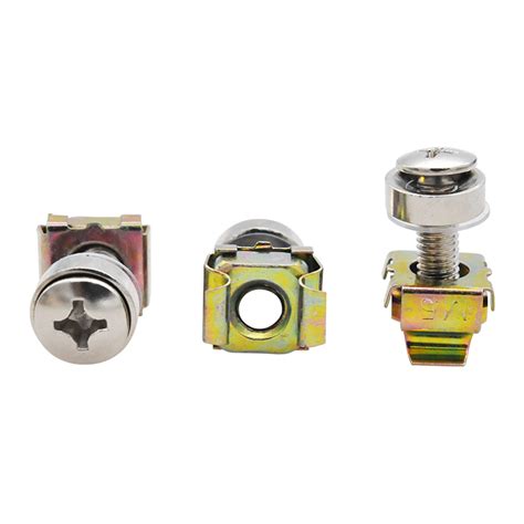 不锈钢镀镍机柜螺丝卡扣螺母m5m6交换机机柜网络服务器皇冠螺丝钉 虎窝淘