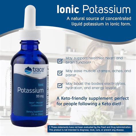 Trace Minerals Liquid Ionic Potassium 99 Mg Potassium And 72 Trace