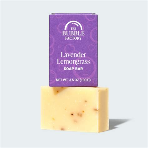 Lavender Lemongrass Natural Essential Oil Soap Bar The Bubble Factory