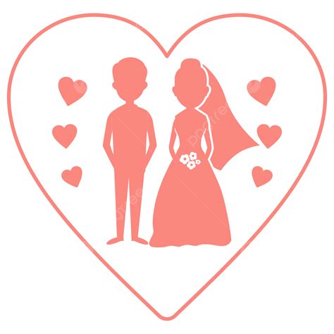 剪影婚禮愛心矢量新郎和新娘png 剪影婚禮 新郎和新娘 婚禮元素向量圖案素材免費下載，png，eps和ai素材下載 Pngtree