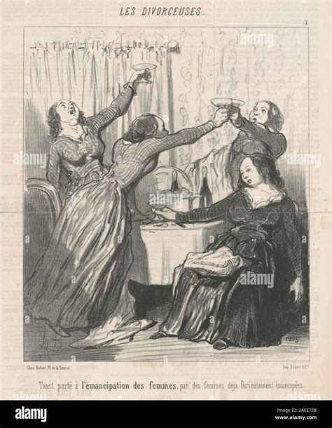 Honoré Daumier porté un toast à l émancipation des femmes 19e siècle
