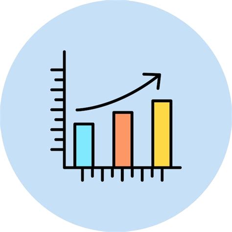 Premium Vector Column Line Chart Flat Illustration