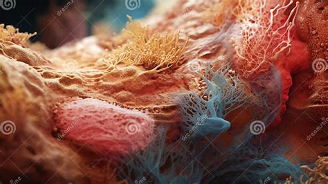 Closeup Of Structure Of Microbiotic Flora Of Human Body Microscopic