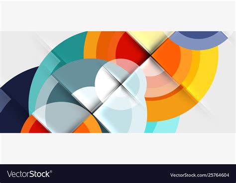 Geometric Design Abstract Background Circles Vector Image
