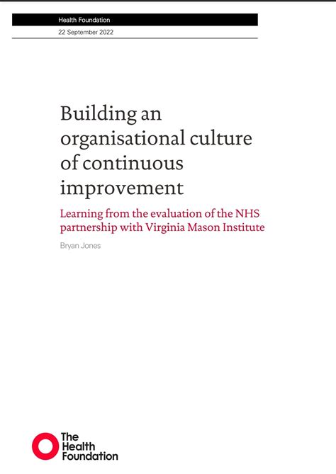 Building An Organisational Culture Of Continuous Improvement Quality Improvement Elft