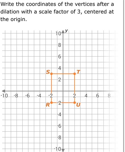 Solved Write The Coordinates Of The Vertices After A Dilation With A