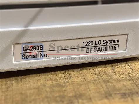 Agilent 1220 Infinity Ii Hplc System G4290b Spectralab Scientific Inc