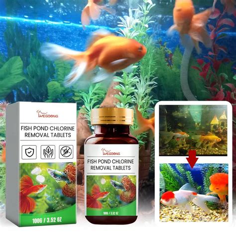 Fish Pond Chlorinated Tablets 100g Aquarium Fish Tank Clean Toxic