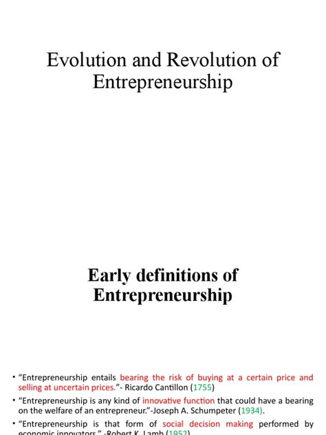 Evolution And Revolution Of Entrepreneurship Download Free Pdf