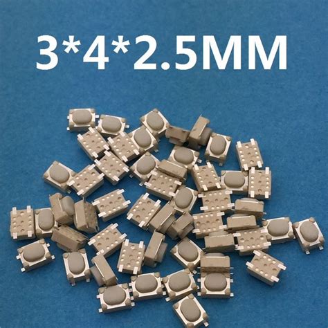 Pcs Lot SMT X X MM PIN Tactile Tact Push Button Micro Switch Self Reset Car Remote Control