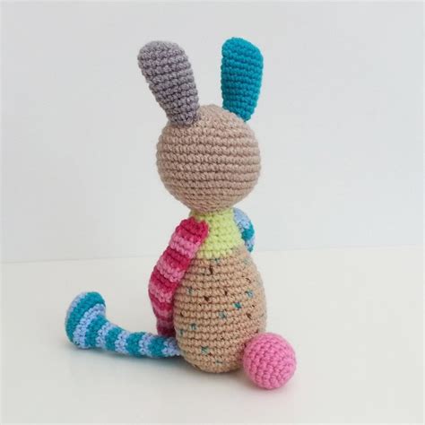Doudou Lapin Au Crochet écologique Cadeau Bébé Amigurumi Lapin