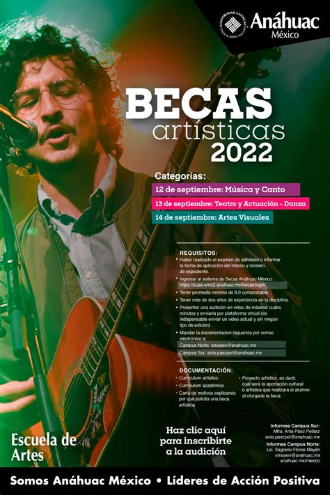 Audiciones Para Becas Artísticas 2022 Escuela De Artes