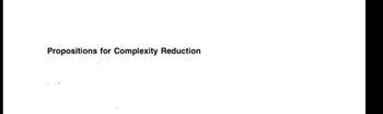 Answered Propositions For Complexity Reduction Bartleby