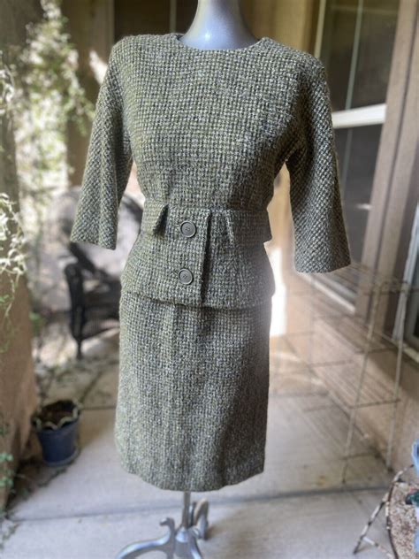 Vintage 1960s Tweed Suit Dress Gem