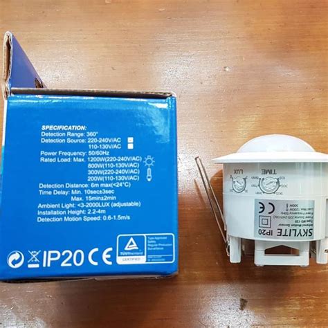 Jual Sensor Gerak Infrared Motion Sensor Skylite Ms 120 Shopee