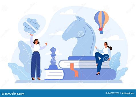 Rationalism Logical And Structural Thinking Mind Behavior Vector Illustration Cartoondealer