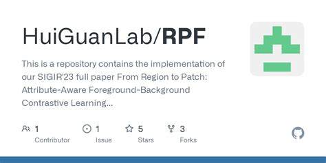 Github Huiguanlabrpf This Is A Repository Contains The