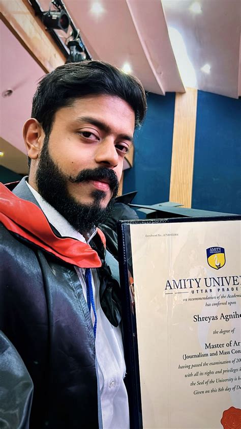 Shreyas Agnihotri On Linkedin Proud To Be A Part Of Amity University