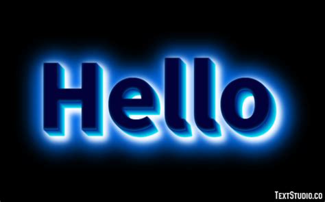 Hello Text Effect And Logo Design Word