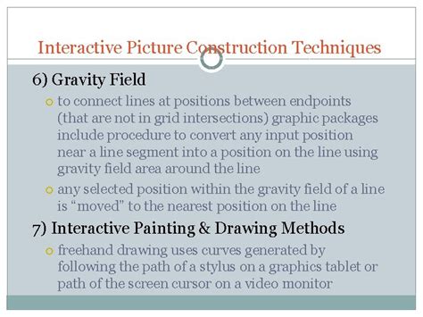 Interactive Input Methods Graphical User Input Learning Outcomes