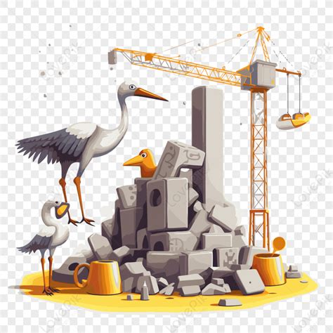콘크리트 및 크레인 Vbs 벡터클립 아트만화상표 Png 일러스트 무료 다운로드 Lovepik