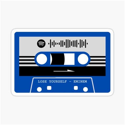 Lose Yourself Spotify Scan Code Cassette Sticker For Sale By