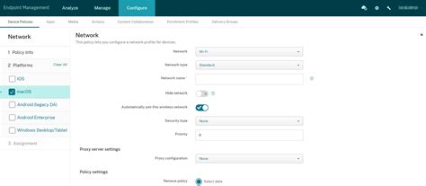 Network Device Policy Citrix Endpoint Management
