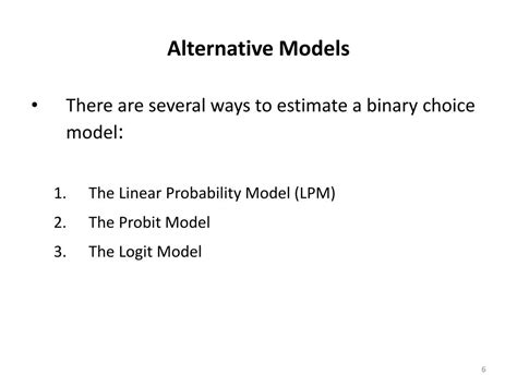 Ppt Binary Choice Models Powerpoint Presentation Free Download Id