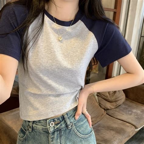 리얼코코 질좋은티셔츠코디만능템 하루 배색 나그랑 반팔티셔츠 4 Color 여름썸머기본티라운드넥