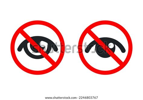 Sensitive Content Eye Warning Icon Illustration Stock Vector Royalty