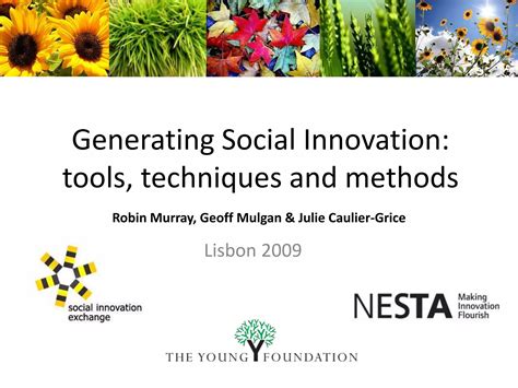 generating social innovation tools techniques and methods pptx