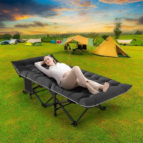 Slsy Folding Camping Cots For Adults Folding Cot Bed Heavy Duty Wide