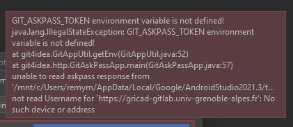 Gitlab Can T Add Remote For Android Studio Windows Git Askpass Token Environment Variable