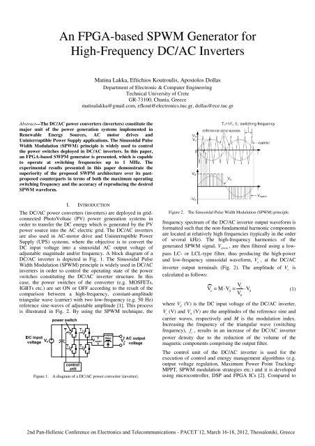 an fpga based spwm generator for high frequency dc ac