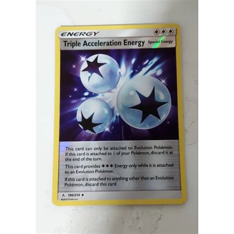 Pokemon Triple Acceleration Energy Unbroken Bonds Card Shopee Singapore