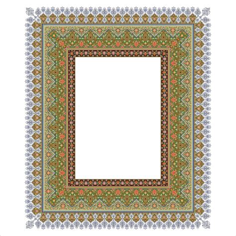 아랍어 럭셔리 테두리 및 프레임 프리미엄 벡터