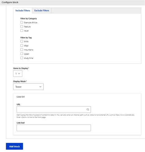article list block web express support