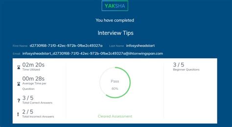 Pardhavika Gopisetty On Linkedin Completed The Assessment Of Interview Tips Infosys Springboard