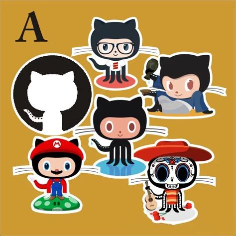 td zw 4 combinations github octocat sticker for car laptop luggage