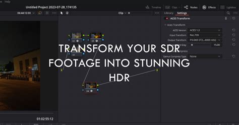 Sdr To Hdr Conversion In Davinci Resolve Filmmaking Elements
