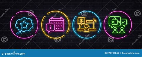 Loyalty Star Online Shopping And Calendar Minimal Line Icons For Web Application Printing