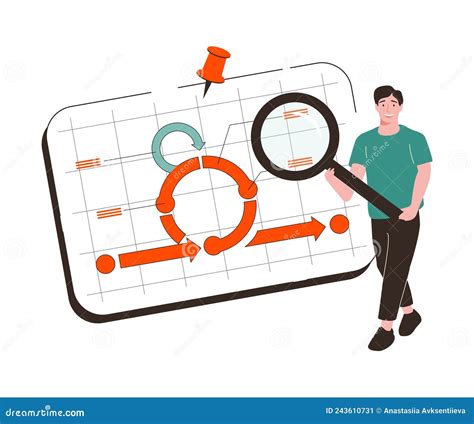 Scrum Sprint Methodology As Agile Development Process Tiny Person Concept Stock Vector
