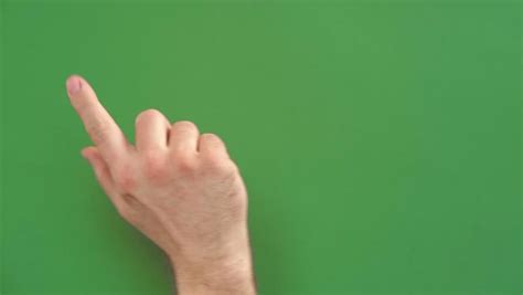 40 Gestures Set Made By Female Hands And Fingers To Manage Touch Screen On Green Background