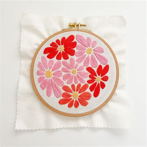 Flower Power Hand Embroidery Pattern Digital Pdf Pattern Floral Embroidery Pattern Etsy