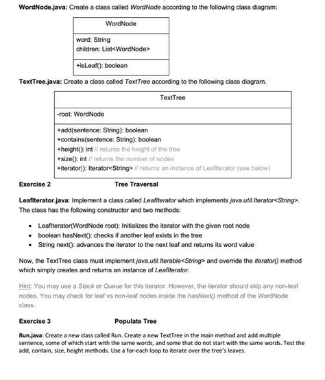 Solved Exercise Text Tree In This Assignment You Will Chegg Com