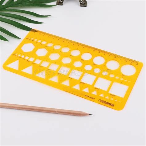 K Resin Ruler Circles Squares Triangle Geometric T Grandado