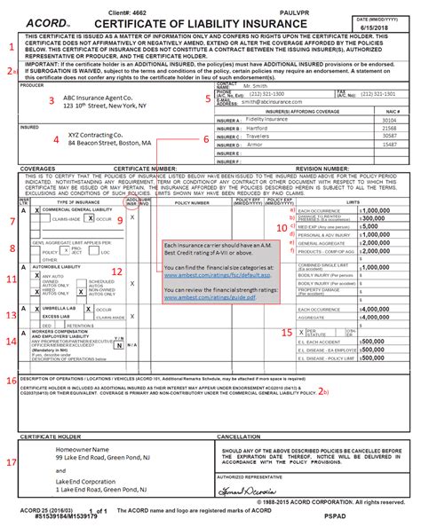 How To Read An Insurance Certificate Real Estate Nj