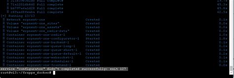Docker Service Configurator Didnt Completed Successfully Exit 127 Frappe Forum